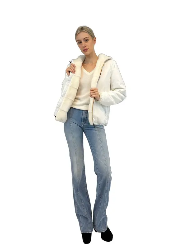 LISKA Long-sleeved Fur Jacket