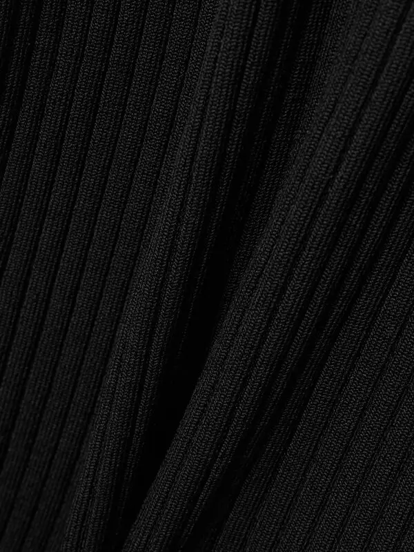 Balenciaga Ribbed High-neck Long-sleeved Dress