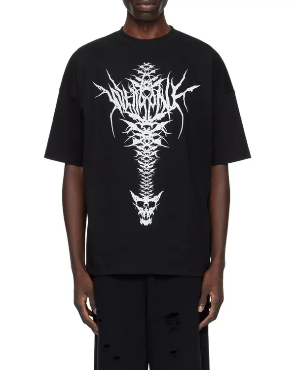 We11Done Skull Pattern T-shirt - Black