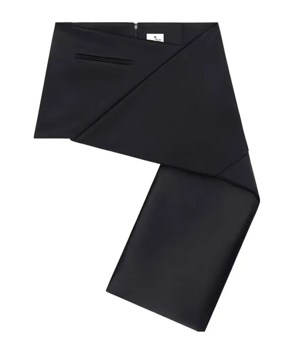 COURREGES Courrèges Folded Satin Mini Skirt