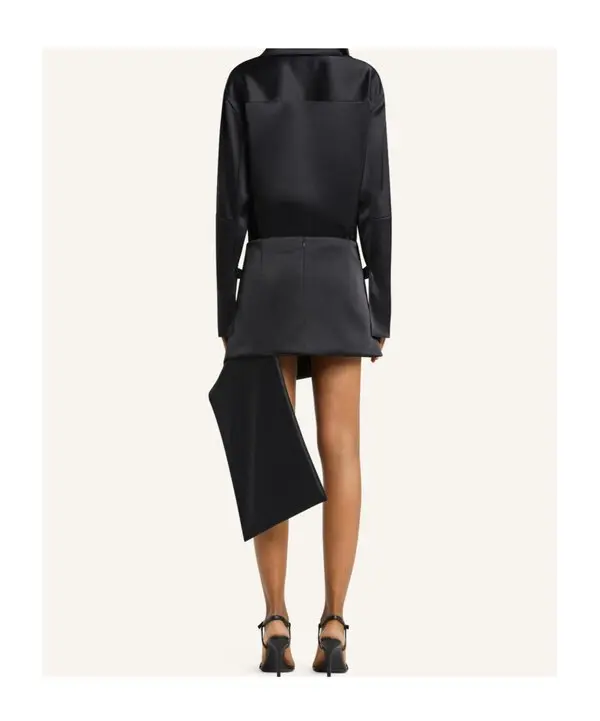 COURREGES Courrèges Folded Satin Mini Skirt