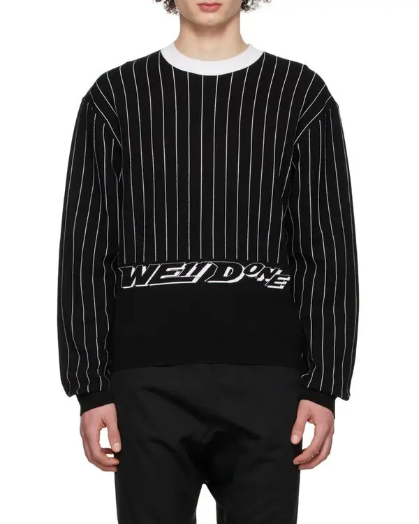 We11Done Striped Round Neck Sweater