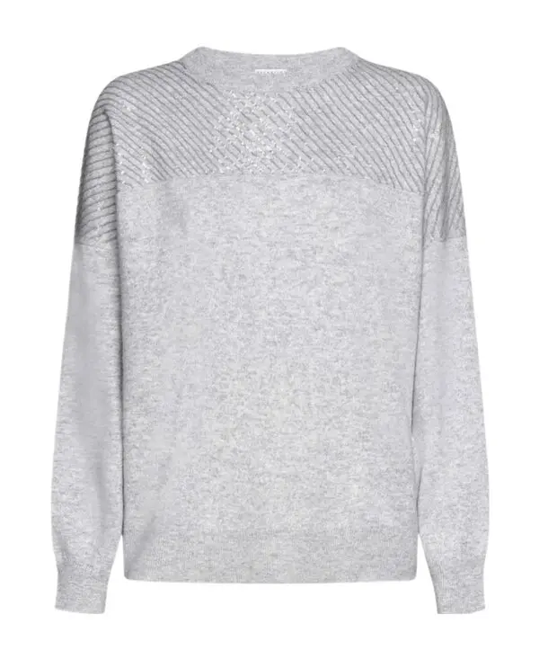 Brunello Cucinelli Sequin Embellished Crewneck Sweater
