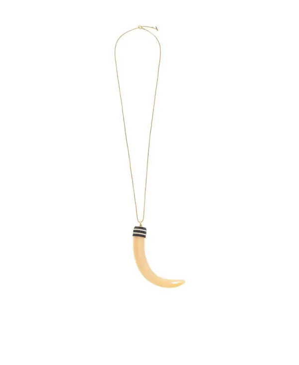 Tory Burch Horn Pendant Necklace - Yellow