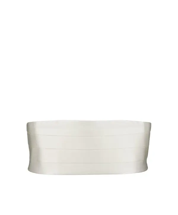 Stella McCartney Pleated Satin Belt - White