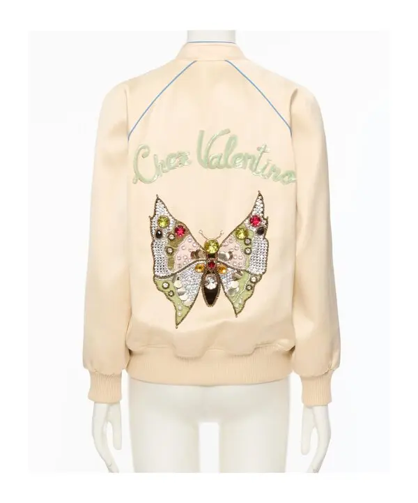 Valentino Garavani Embellished Butterfly Bomber Jacket