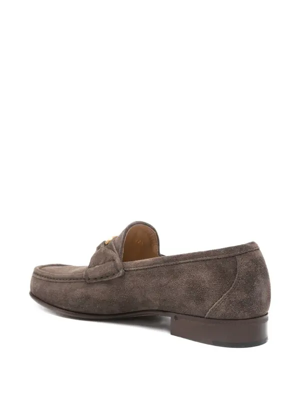 Valentino Garavani Vlogo Signature Slip-on Loafers - Brown