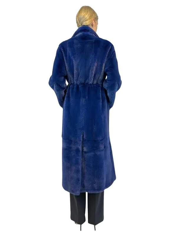 LISKA Long Sleeve Fur Coat