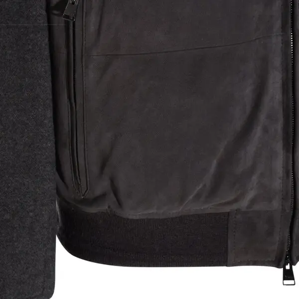 Canali Suede Wool Zipper Jacket