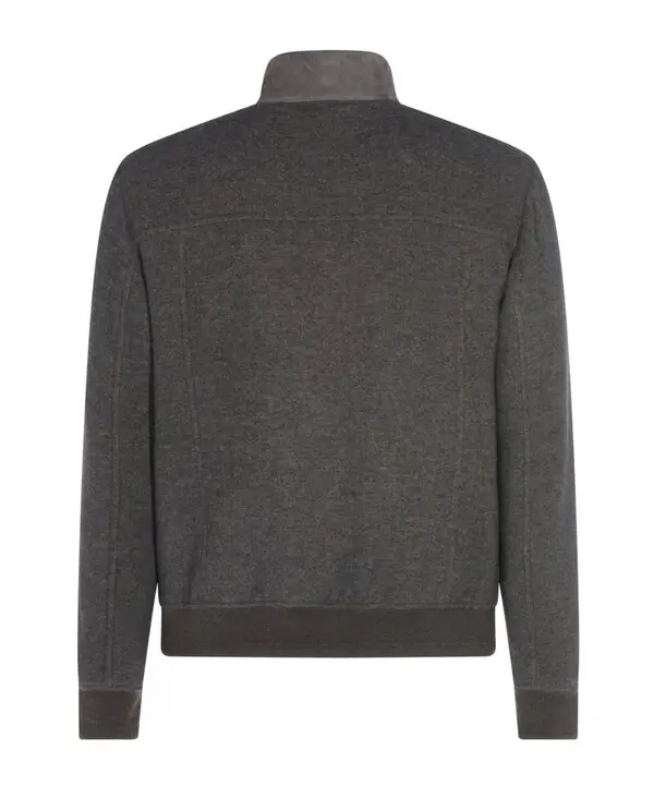 Canali Suede Wool Zipper Jacket