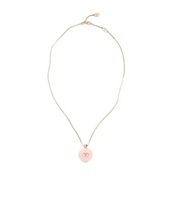 Valentino Garavani Heart Embellished Necklace - Yellow