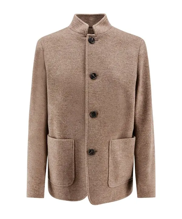Loro Piana Button-up Coat With Stand Collar