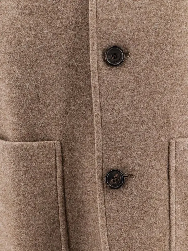 Loro Piana Button-up Coat With Stand Collar