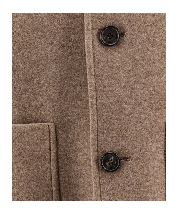 Loro Piana Button-up Coat With Stand Collar