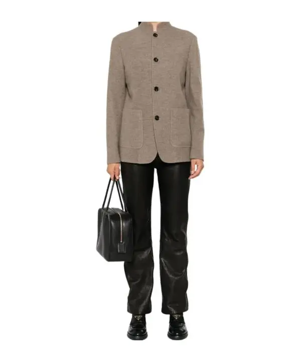 Loro Piana Button-up Coat With Stand Collar