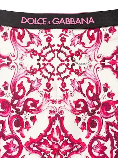 Dolce & Gabbana Majolica Printed Cotton Leggings