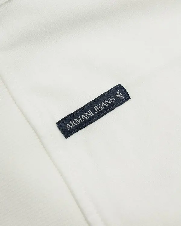 Emporio Armani Hooded Casual Jacket With Zipper Opening - White