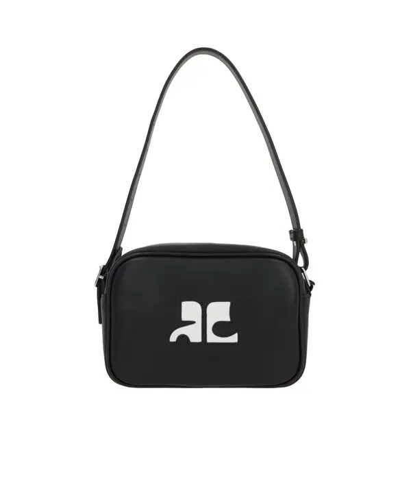 COURREGES Courrèges Reedition Camera Shoulder Bag - Black