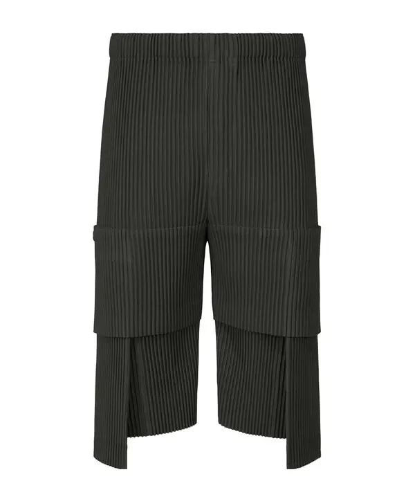 Issey Miyake Homme Plissé Pleated Cargo Shorts