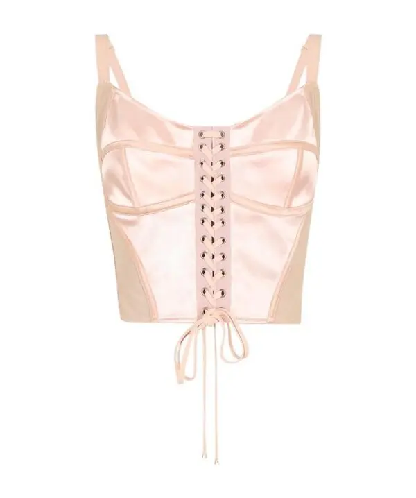 Dolce & Gabbana Lace-up Bodice Bra - Nude