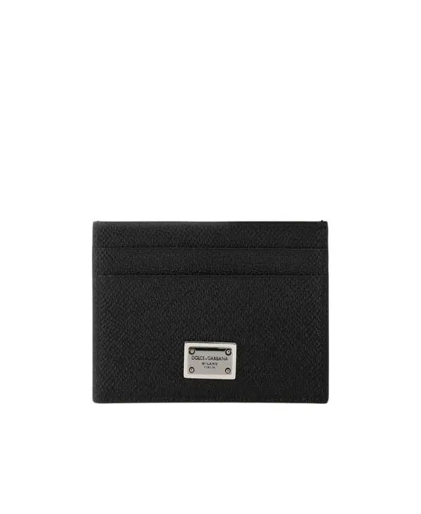 Dolce & Gabbana Dolce Gabbana Logo Plaque Cardholder - Black