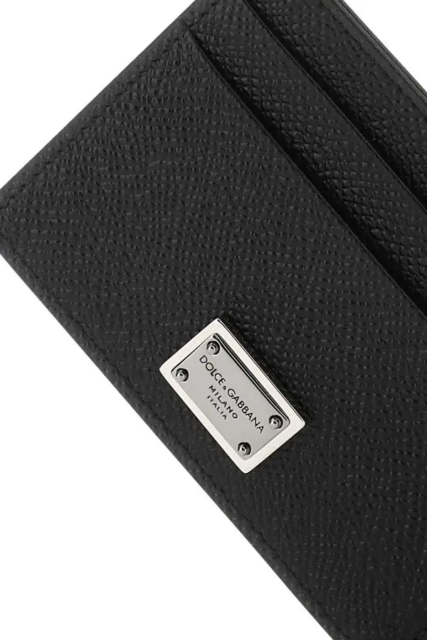 Dolce & Gabbana Dolce Gabbana Logo Plaque Cardholder - Black