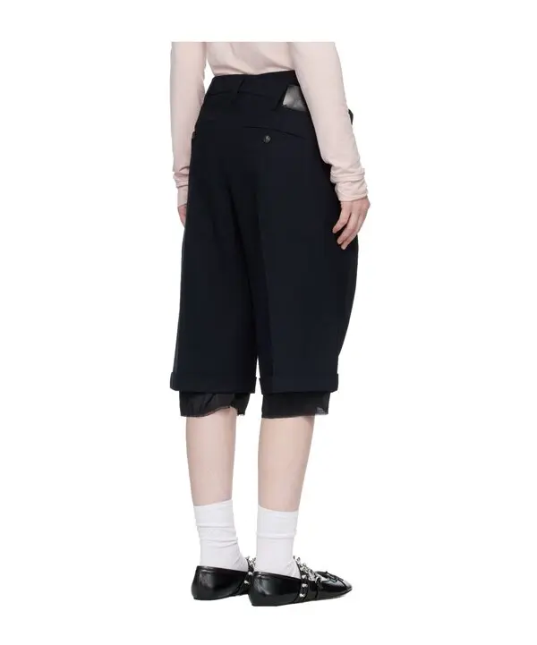 OPEN YY Wrap Over Layered Bermuda Shorts