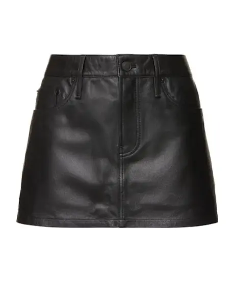Wardrobe.NYC Belt Loop Leather Skirt
