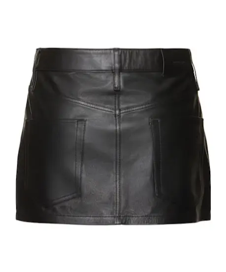 Wardrobe.NYC Belt Loop Leather Skirt