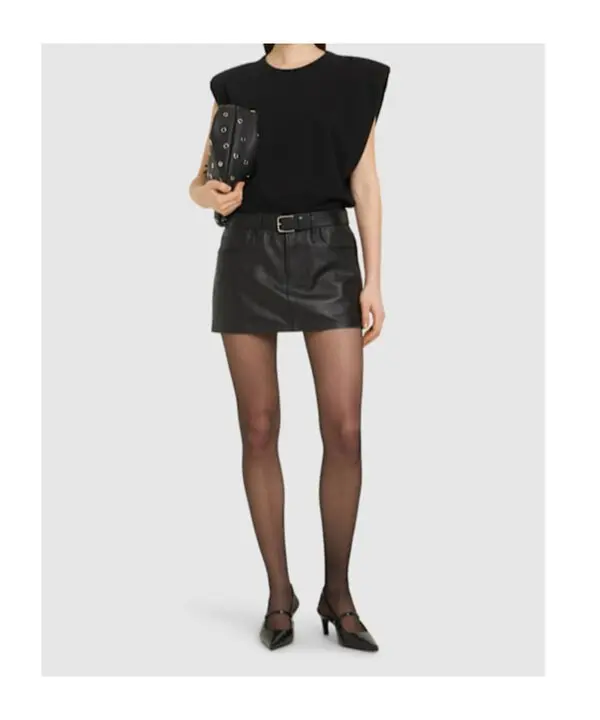 Wardrobe.NYC Belt Loop Leather Skirt
