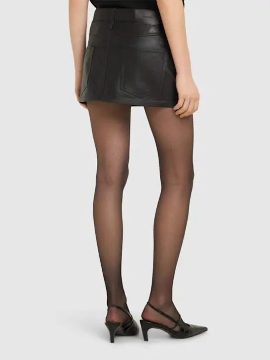 Wardrobe.NYC Belt Loop Leather Skirt
