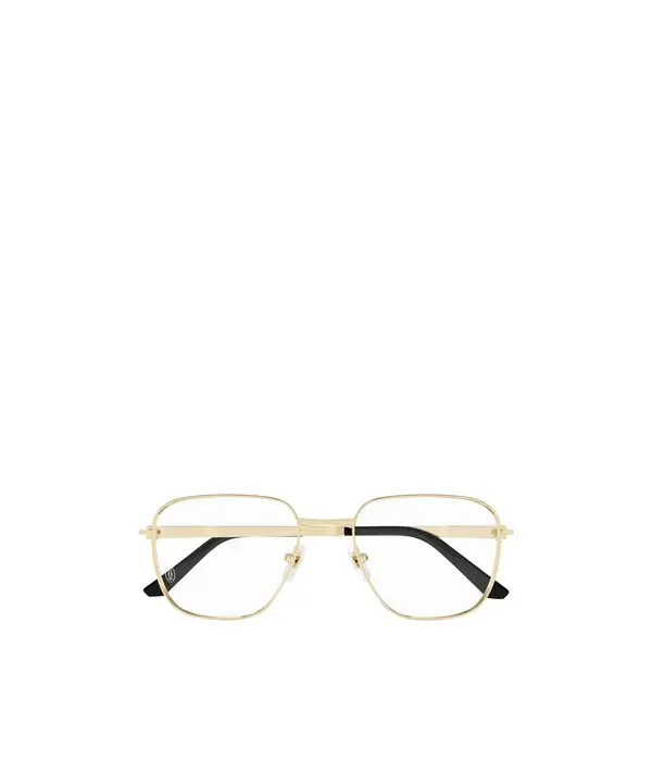 Cartier Rectangular Frame Eyeglasses - Golden