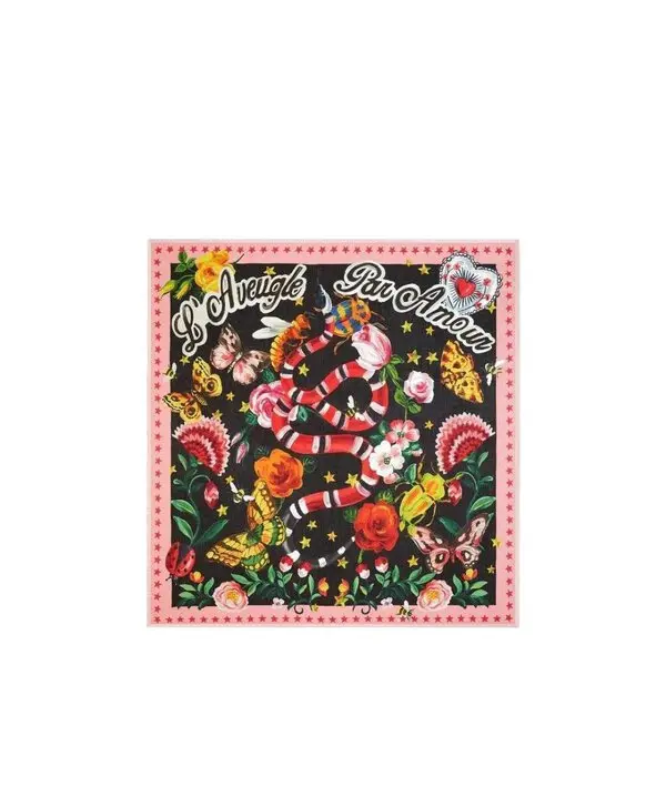Gucci Flower Printed Scarf - Multicolor