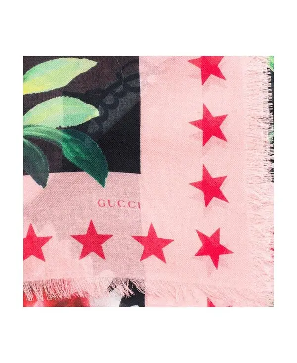 Gucci Flower Printed Scarf