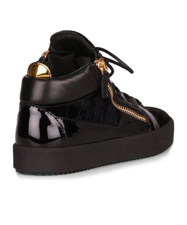 GIUSEPPE ZANOTTI Round Toe Lace Up Sneakers