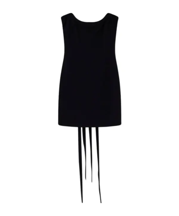 Attico Strappy Back Mini Dress - Black