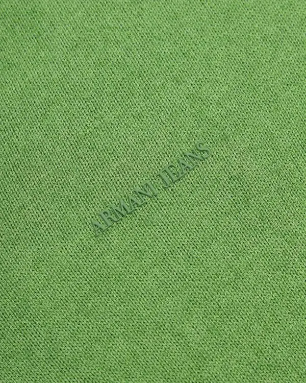 Emporio Armani V-neck Pullover With Ribbed Hem And Elbow Patches