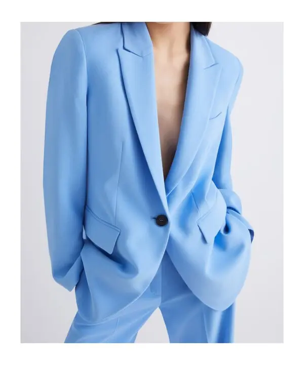 Marella Single-breasted Envers Satin Jacket