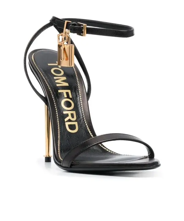 TOM FORD Padlock High-heeled Sandals - Black