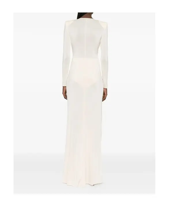 Elisabetta Franchi Draped Knot Long Dress