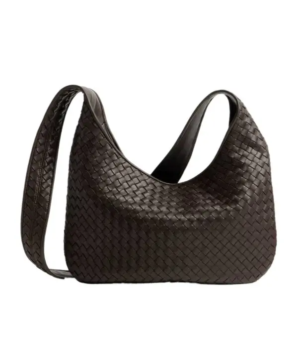 Bottega Veneta Intrecciato Zipped Crossbody Bag - Black