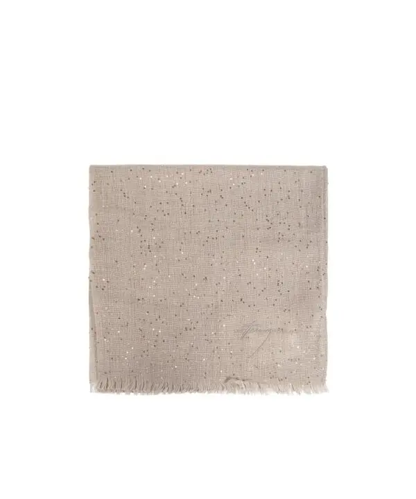 FERRAGAMO Sequined Scarf - Beige