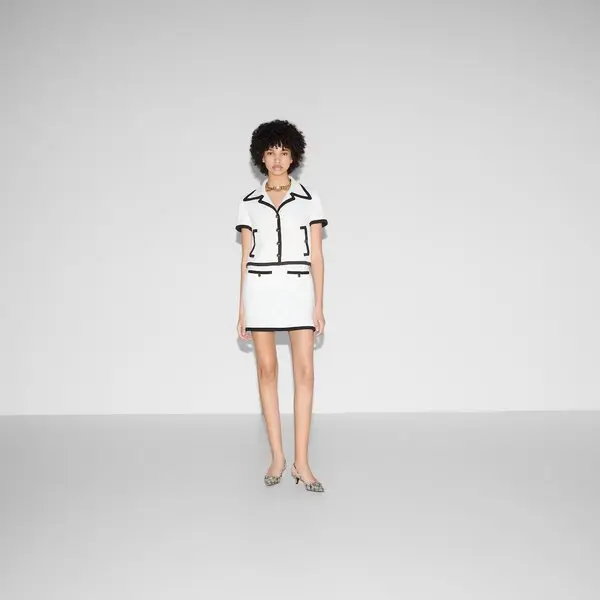 Gucci Short-sleeved Tweed Jacket