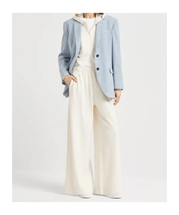 Brunello Cucinelli Knitted Wide Leg Palazzo Trousers