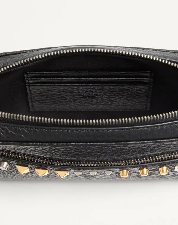 Valentino Garavani Rockstud Zip-up Pouch - Nero