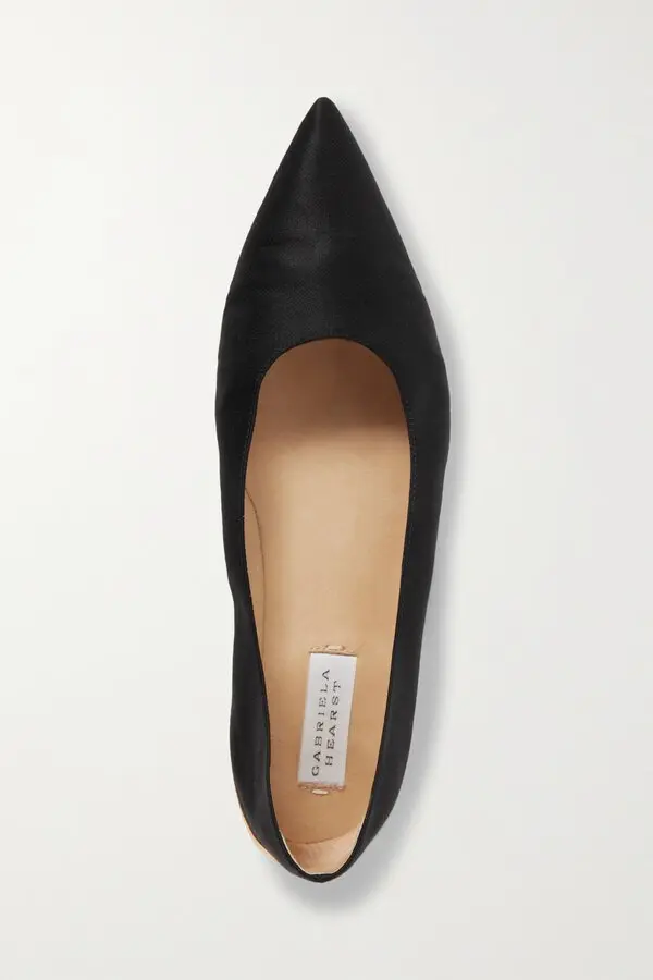 Gabriela Hearst Pointed Ballet Flats - Black
