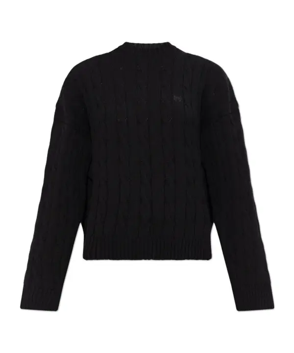Balenciaga Cable Knit Logo Sweater