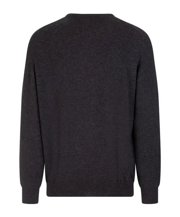 Fedeli Long-sleeved Knitted Sweater - Black