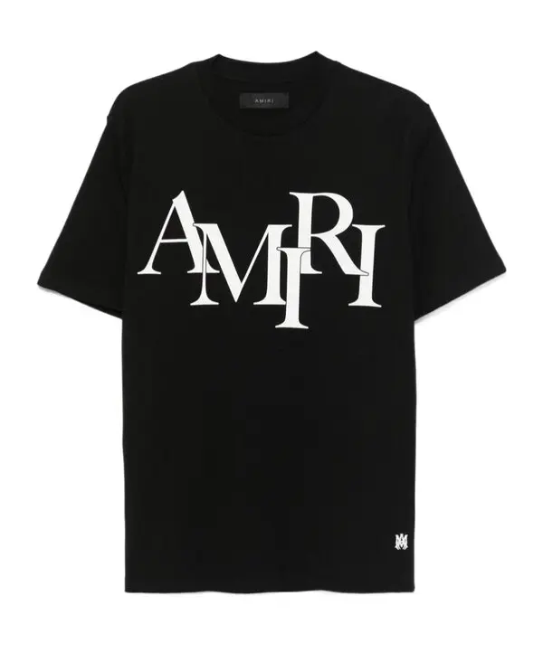 Amiri Logo Printed Crewneck T-shirt - Black