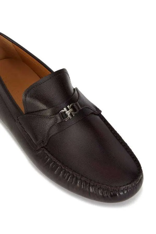FERRAGAMO Gancini Loafers - Black